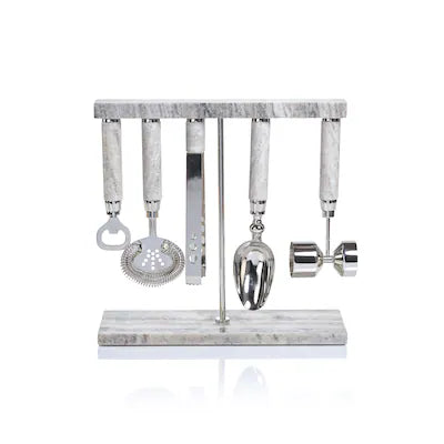 5 Piece Marble Tool Bar Set – Maison Curated